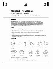 May 2019 Sat Math Internationa Pdf E 3 Math Test ‐ No Calculator 25