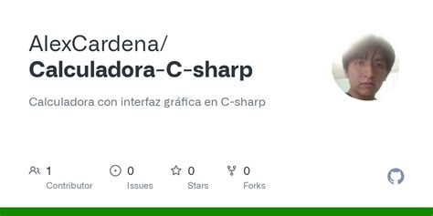 Github Alexcardena Calculadora C Sharp Calculadora Con Interfaz Gráfica En C Sharp