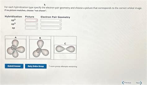 Solved For Each Hybridization Type Specify The Electron Pair Chegg Com