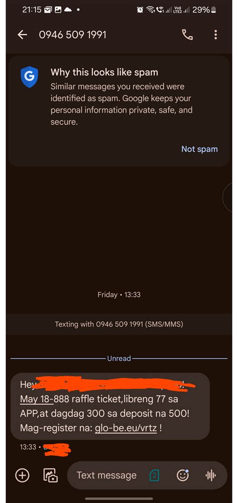 Receiving Spam Texts With A Full Name On It Seems Alarming R Philippines