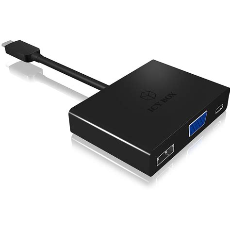 Icy Box Ib Dk4032 Cpd Adapter Usb Type C Auf Vga Usb Type A Usb Type