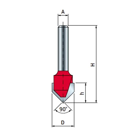 Freud V Groove Router Bit 60 Degree Angle Timus Tooling System