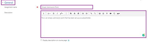 How To Add An Empty Submission Point To Your Moodle Course Digital