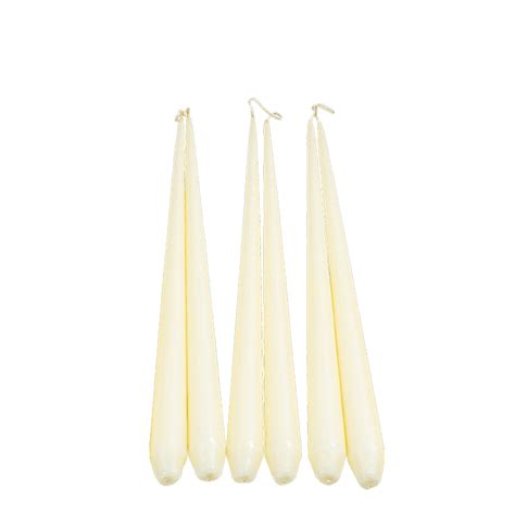 Location Lot De 6 Bougies Effilées Beiges H 32 Cm Options