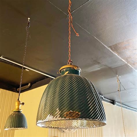 Industrial Green X Ray Mercury Glass Pendant Light For Sale At 1stdibs