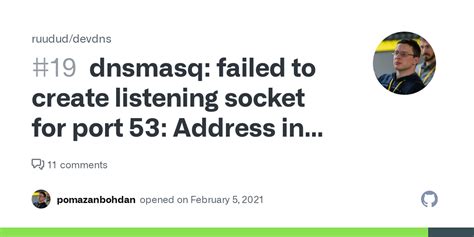 Dnsmasq Failed To Create Listening Socket For Port 53 Address In Use