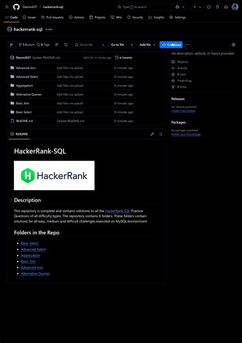 Sql Hackerrank Learning Database Problemsolving Coderepository