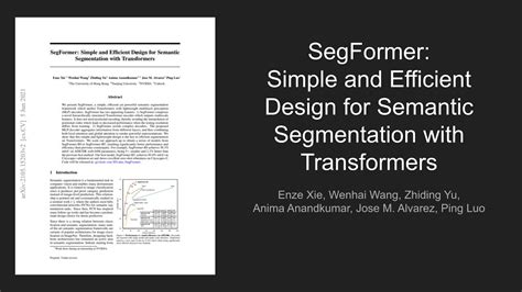 Segformer Simple And Efficient Design For Semantic Segmentation With