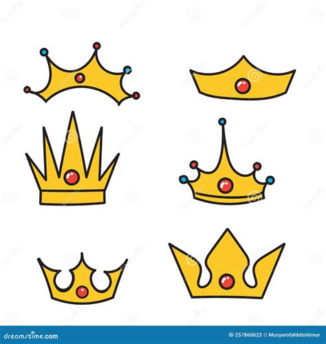 Hand Drawn Doodle Crown Illustration Vector Stock Vector Illustration