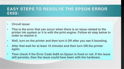 Ppt What Is Epson Error Code 0x69 How To Resolve It Powerpoint Presentation Id 11030950