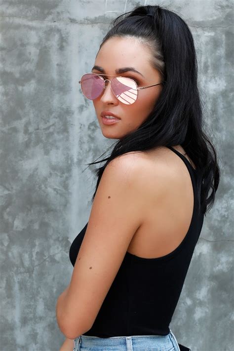 Cool Gold And Pink Mirrored Aviator Sunglasses Pink Aviators Lulus