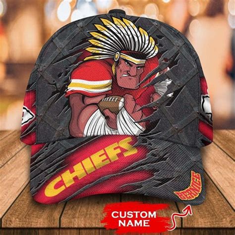 Warrior Chief Kansas City Chiefs Custom Baseball Cap ChiefsFam
