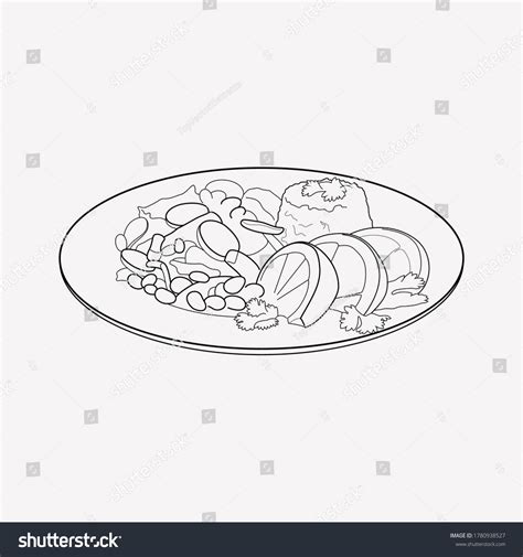 Brazilian Feijoada Icon Line Element Vector Stock Vector Royalty Free