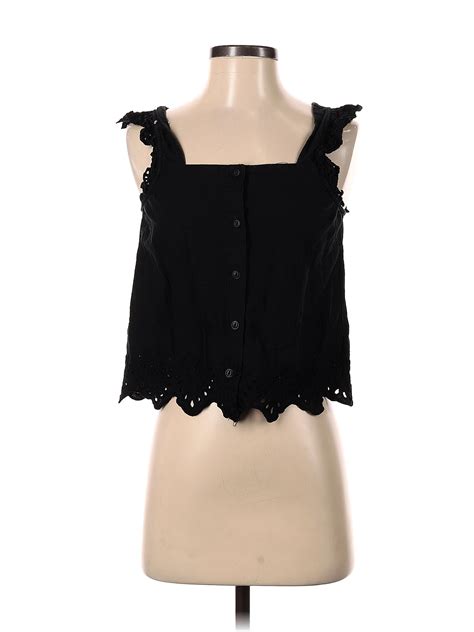 Madewell Solid Black Short Sleeve Blouse Size Xxs 72 Off Thredup