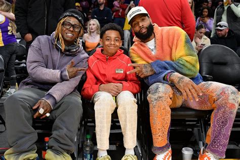 Lil Wayne And Son Kameron Carter Attend Lakers Game Popsugar Celebrity Uk