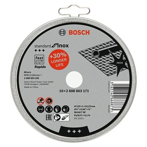 Bosch Rezni disk (Promjer rezne ploče: 125 mm, Debljina plohe: 1 mm, 10 ...