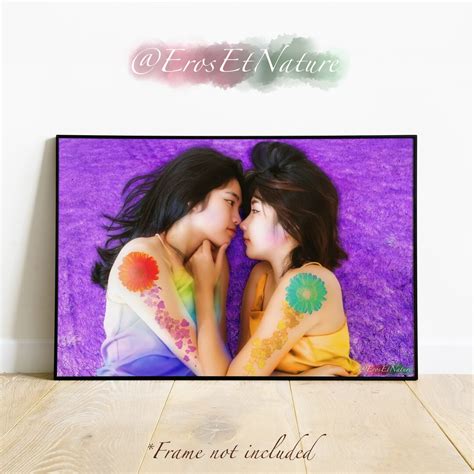 Lesbian Poster Prints Lesbian Art Poster Asian Girls Art Etsy