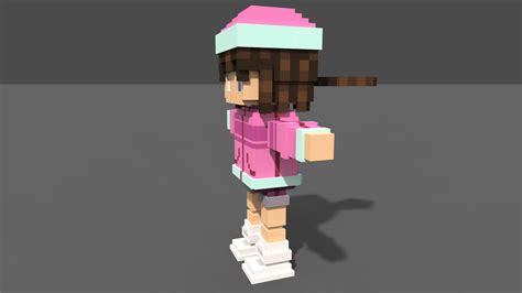 Voxel Girl 3d Model Turbosquid 1362418