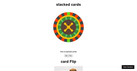 React Stack Cards Examples Codesandbox
