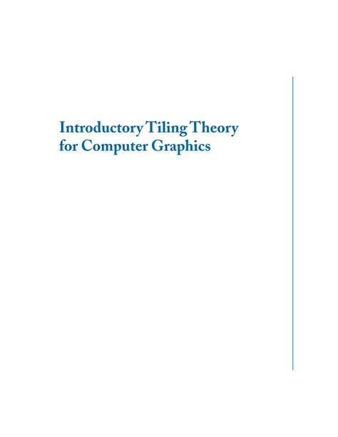 Pdf Introductory Tiling Theory For Computer Graphics Dokumentips