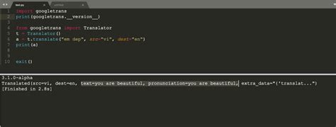 Nhờ giúp đỡ lỗi khi chạy code sử dụng thư viện googletrans