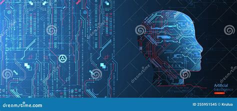 Artificial Intelligence Concept Technology Background Stock Vector