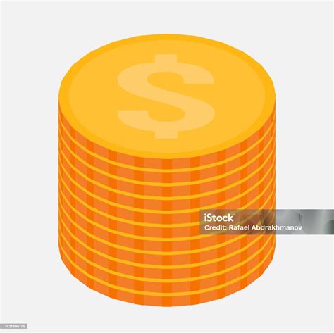 ベクトルアイソメ図金色のドル硬貨アイコンのスタック アイコンのベクターアート素材や画像を多数ご用意 アイコン アイデア
