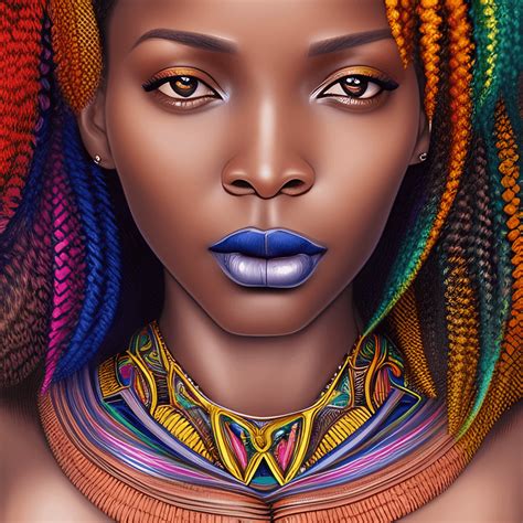 Stunning Hyper Realistic African Woman 8k Creative Fabrica