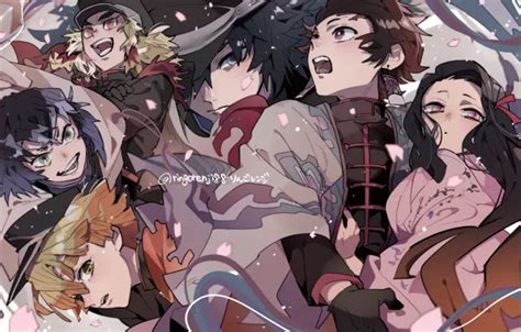 Обои на рабочий стол аниме клинок рассекающий демонов 4к зеницу