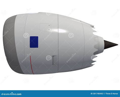 Aircraft Turbofan Engine 3d Rendering Stock Illustration Illustration