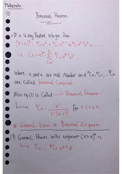 Binomial Theorem Math 111 111 Math Stuvia Us