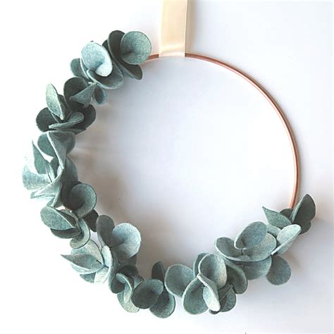 Eucalyptus Wreath Modern Felt Wreath The Tsubaki