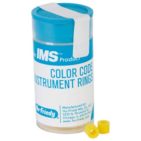 Ims Color Code Instrument Rings Small Yellow Pk50