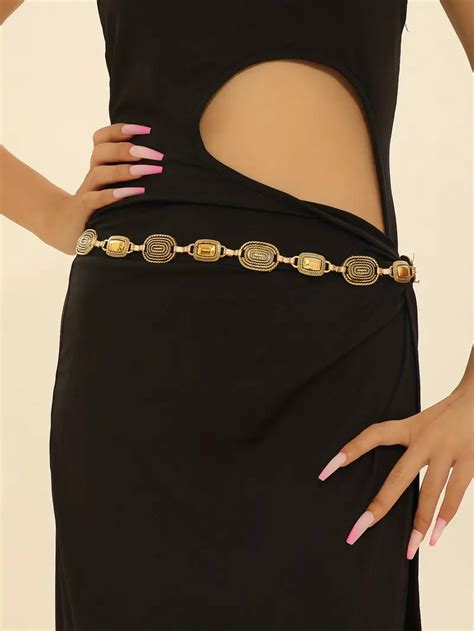 Vintage Carved Body Chain Boho Metal Waist Chain Long Tassel Temu Canada