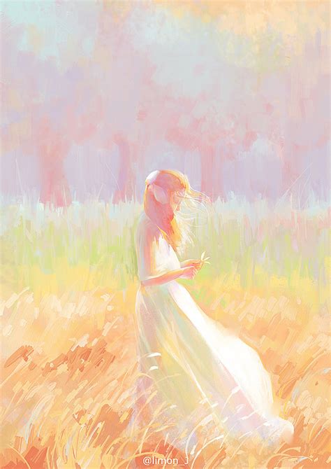 ♥ 插图手绘创意少女卡通板绘