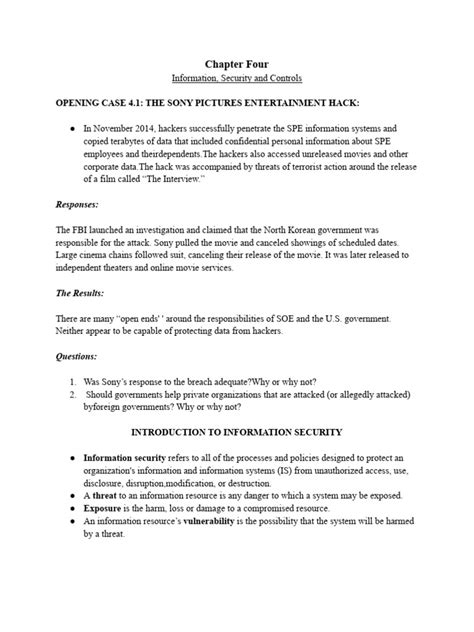 Bis Chapter Four Pdf Security Computer Security