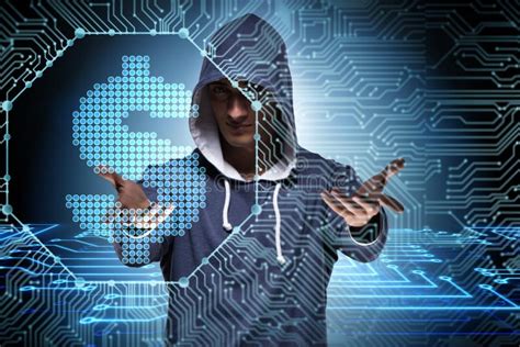 The Hacker Hacking Banking Financial System Stock Image Image Of Card