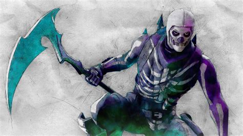 Download Unlock The Power Of The Purple In The Skull Trooper Wallpaper