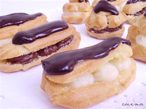 Eclairs De Chocolate Y Crema Pastelera La Cocina De Mesilda