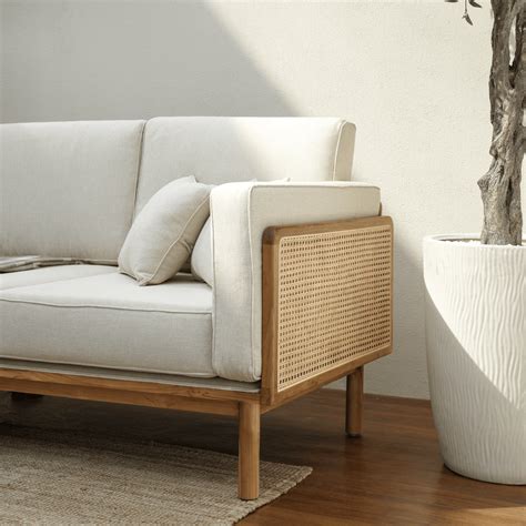 Cassandra Sofateak Woodrattanwood Cultureteakteak Sofarattan Sofa