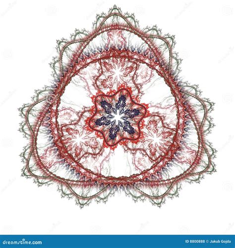 The Circle Fractal Inside Triangle Stock Illustration Illustration Of