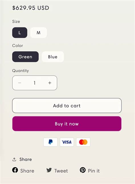 第 198 期 在 Shopify 产品页购买按钮下方展示支持的付款方式图标