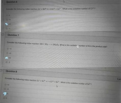 solved question 1 which of the following statements regarding redox