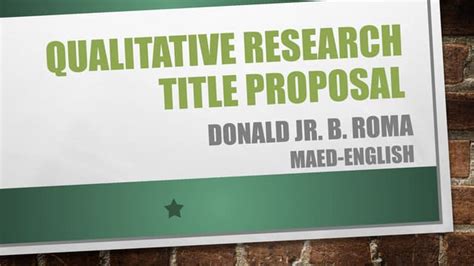 Qualitative Research Title Proposalpptx