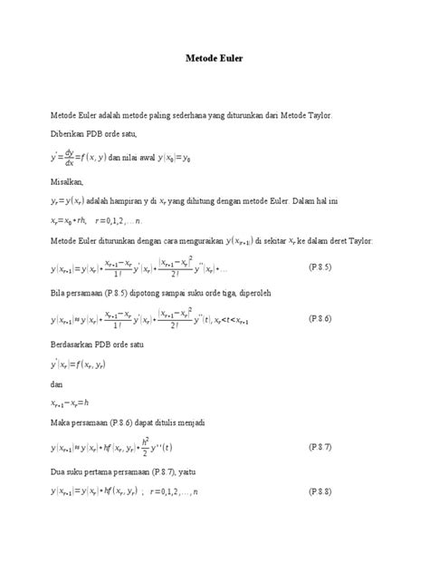 Metode Euler Pdf