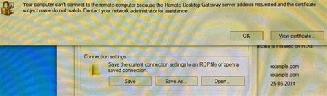 Cert Error Connecting To Rd Gateway Windows Spiceworks Community