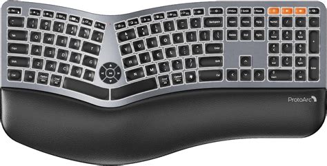 Protoarc Backlit Wireless Ergonomic Keyboard Ek01 Plus Full Size Ergo Split Keyboard With Wrist