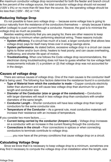How To Calculate Voltage Drop In A Branch Circuit