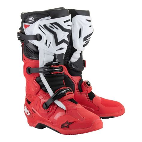 Boots Alpinestars Tech 10 Enduro Bright Red Black White
