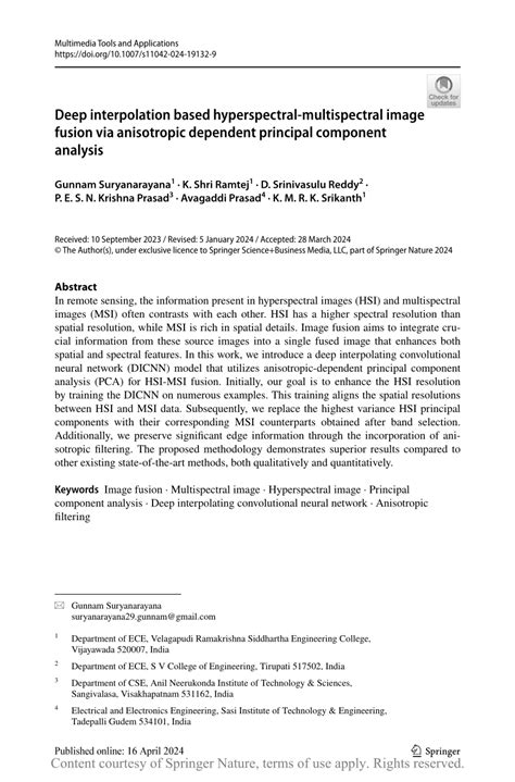 deep interpolation based hyperspectral multispectral image fusion via
